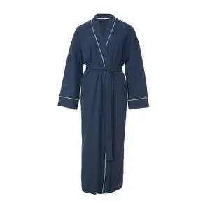 PRETTY YOU Luxury Suite Waffle Robe In Marine - Blue