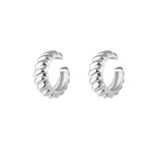 SPERO LONDON Croissant Ear Cuff No Piercing Sterling Pair - Silver