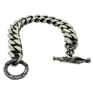 TG-JEWELLERY BY TAMARA GERVASIO Sterling Silver Celtic Dog Link Bracelet - Silver/black