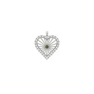 ZOË & MORGAN Silver / Green Amor Charm Silver - Silver/green