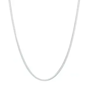 SEVEN SAINTS Herringbone Chain Necklace, White Rhodium Over Sterling - Silver
