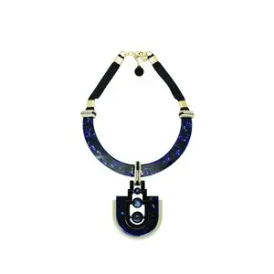GISSA BICALHO Handmade Acrylic Necklace Chocker Orion - Blue