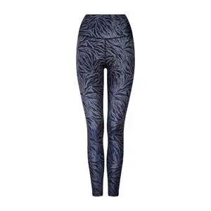 LULA-RU High Rise Legging Tiger Print - Grey