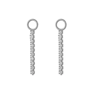 OUTOFOFFICE Multi Pavé Earring Charm - Silver