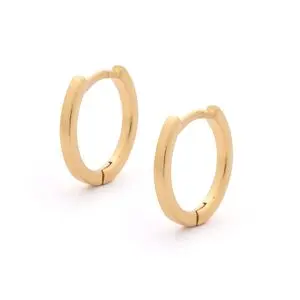 NELLOU JEWELLERY Nell Hoop Earrings Plated Sterling Silver Medium-large - Gold