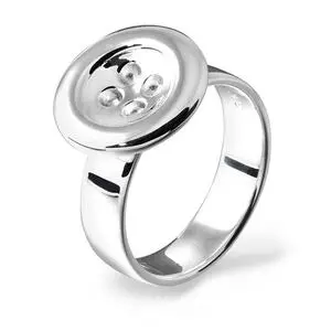 LUCY QUARTERMAINE Button Ring - Silver