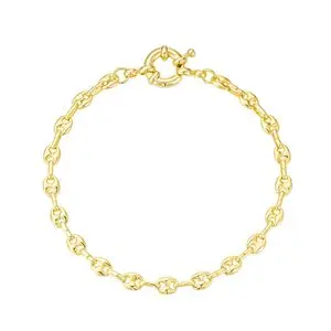 NAZZAR Puffy Mariner Link Chain Bracelet - Gold
