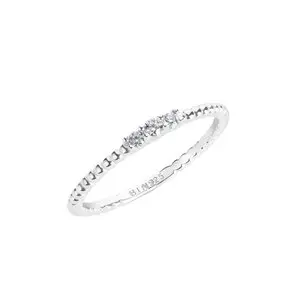 BLOOMTINE | EARTH ANGEL HQ Illuminess™ Sterling Trio Textured Stacking Ring - Silver