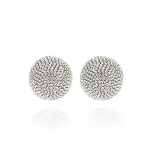 SAULE LABEL Gaia Glam Midi Earrings In Sheer - Silver