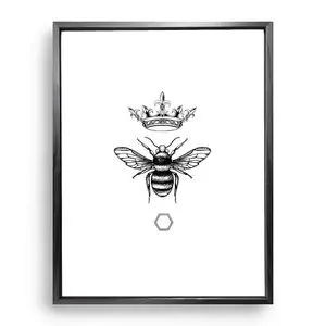 EMILY CARTER Honey Queen Bee' Fine Art Print L - Black