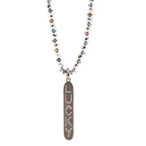 EBRU JEWELRY Silver / Blue Light Of Luck Diamond Necklace Silver - Silver/blue