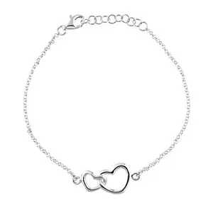 LILY CHARMED Sterling Linked Hearts Bracelet - Silver
