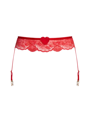 BONBON LINGERIE Griselda Suspender Belt - Red