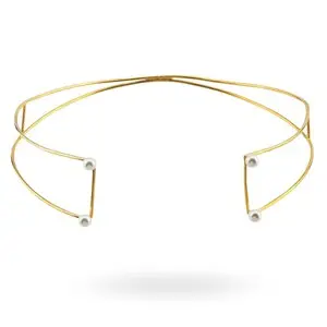 LINYA JEWELLERY Bead Pearl Choker - Gold