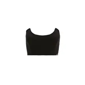NISSA Panelled Zip-up Corset - Black