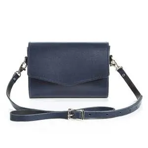 ZATCHELS Handmade Leather Clutch Bag Navy - Blue
