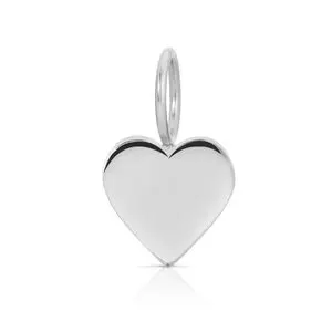 Maya Brenner Designs Charm Pendant Heart White Gold - Silver