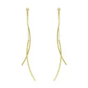 KAMARIA Diamond Cut Flutter Earrings - Gold