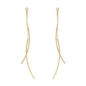 KAMARIA Diamond Cut Flutter Earrings - Rose Gold