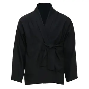 MOE Charcoal Wool Vest Jacket - Double Pockets Black