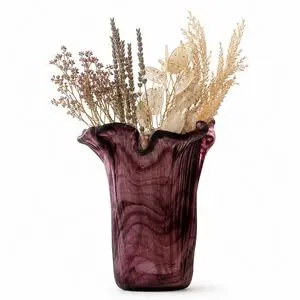 BELS & PEARL Amorphous Frosted Glass Vase - Purple