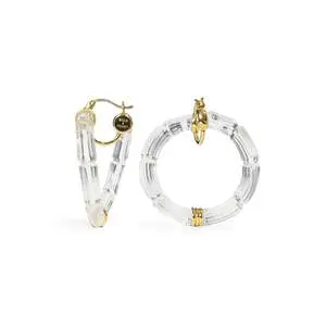 GOLD & HONEY Gala Round Bamboo Hoop Earrings - Gold