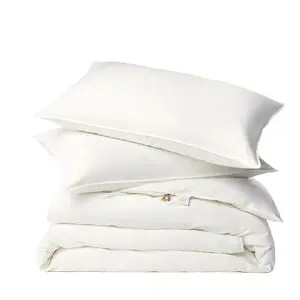 CANADIAN DOWN & FEATHER COMPANY Duvet Cover Set With Three Sided Zipper, Xl Queen Classic - White