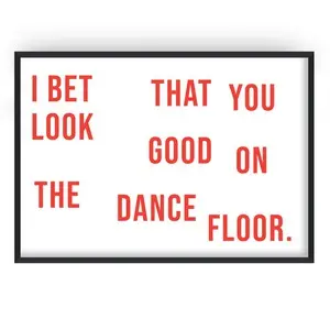 FANCLUB I Bet That You Look Good On The Dance Floor Giclée Retro Art Print A2 - Red