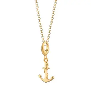 LILY CHARMED Plated Anchor Charm Necklace - Gold