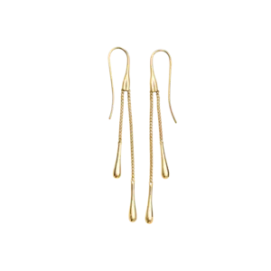 LUCY QUARTERMAINE Double Drop Earrings In Vermeil - Gold