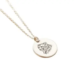 POSH TOTTY DESIGNS Sterling Cheetah Spirit Animal Necklace - Silver