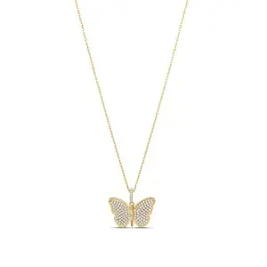 SHYMI Pave Butterfly Necklace - Gold