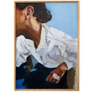 PAPER COLLECTIVE Blue / White The I Met At A Bar Art Print 30x40 Cm - Blue/white