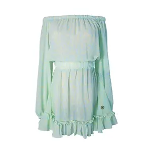 AK ROYALTY RESORTWEAR Neutrals Chelsea Dress Mint Leopard - Green