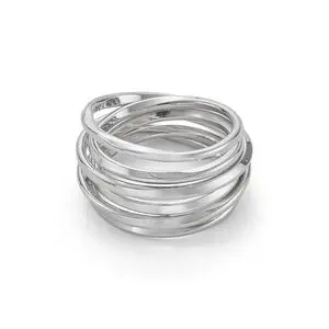 Côté Caché Spiral Ring In 18ct Vermeil Sterling - Silver