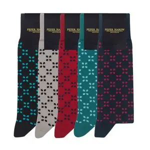 PEPER HAROW - MADE IN ENGLAND Cambridge Socks Bundle Five Pairs - Gray