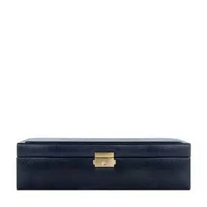 TIME RESISTANCE Herzog Leather Watch Box - Blue