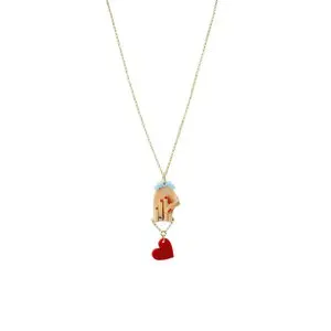 GISSA BICALHO Acrylic Handmade Necklace Pendant Mini Hand Pink Orange