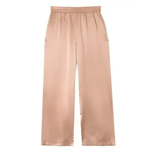 BEL CASHMERE Jane Silk Pants In Latte