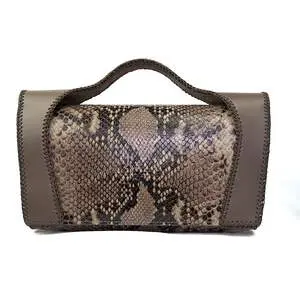 MALUSHA The Wave Sculptural Statet Bag - Brown