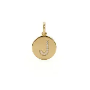 JAREDJAMIN Pave Initial Pendants Charms - Gold