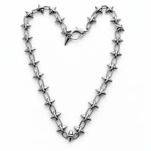 JAGGED HALO JEWELRY Barbie Chain Necklace Gold - White