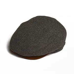 DASMARCA HATS Tailor Nailhead Ukrainian Tweed Wool Cap For - Grey