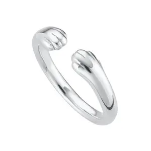 LILY CHARMED Sterling Open Paw Hug Ring - Silver