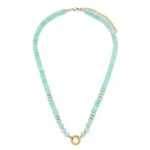 KAMARIA Raya Large Gemstone Necklace Amazonite