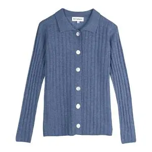 BEL CASHMERE Charlotte Cashmere Cardigan In Hortensia - Blue