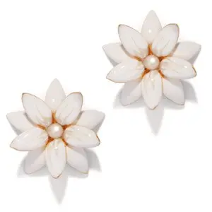 THE PINK REEF Dahlia Earring - White