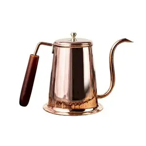 ANATOLIACRAFT Gold / Black Copper Coffee & Tea Brewing Pot - Gold/black