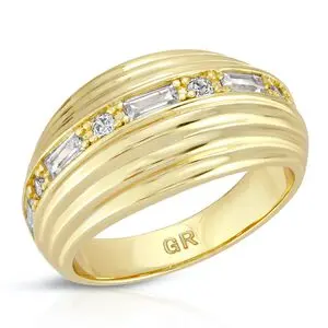 GLAMROCKS JEWELRY Inner Light Dome Ring - Gold