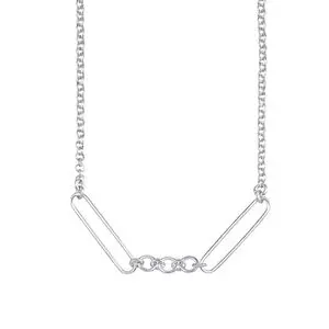 LILY CHARMED Sterling Mixed Link Charm Collector Necklace - Silver